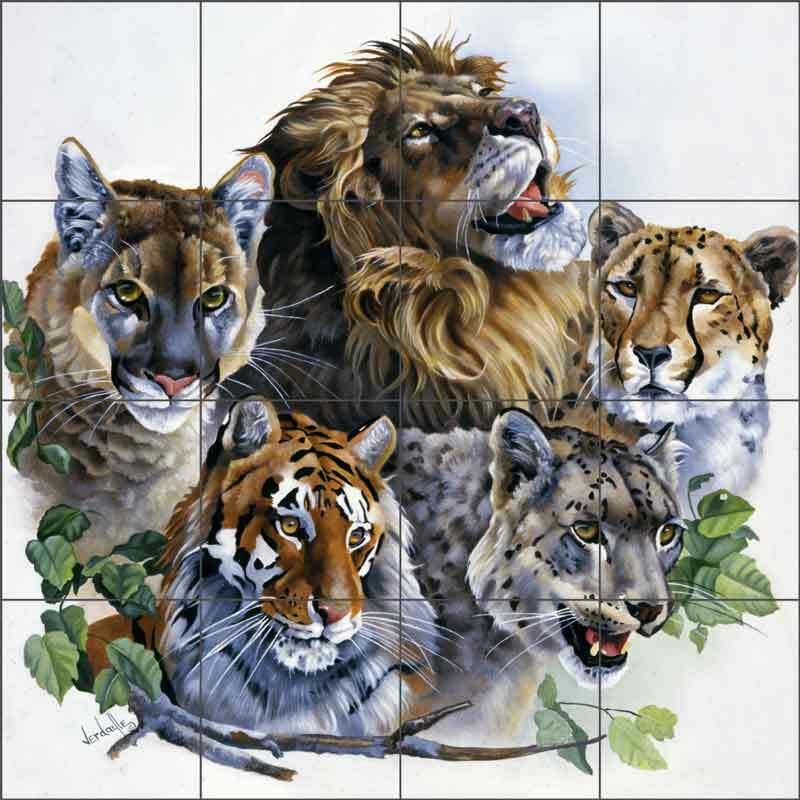 Animal Tile Backsplash Verdayle Forget Wildlife Art Ceramic Mural RW ...