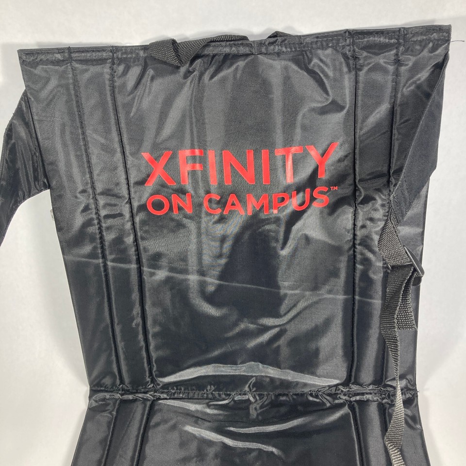 XFINITY Stadium Chair Nylon Seat Cushion Bleacher Pad Collapsible Black ...