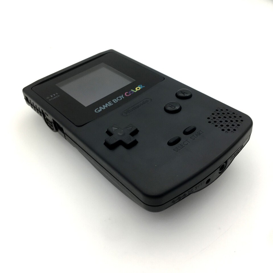 Retrofit Full Black Nintendo Game Boy Color GBC Video Game Console+Game ...
