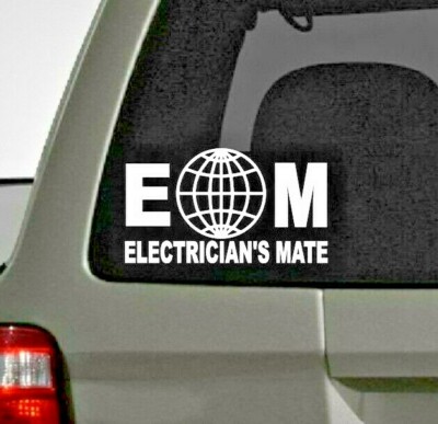 ELECTRICIAN'S MATE EM U.S.NAVY Vinyl Window Decal Sticker | eBay