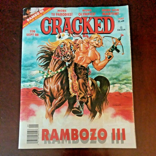 CRACKED MAGAZINE #238 SEPT 1988 RAMBO III FIRST BLOOD FILM PARODIES GI ...