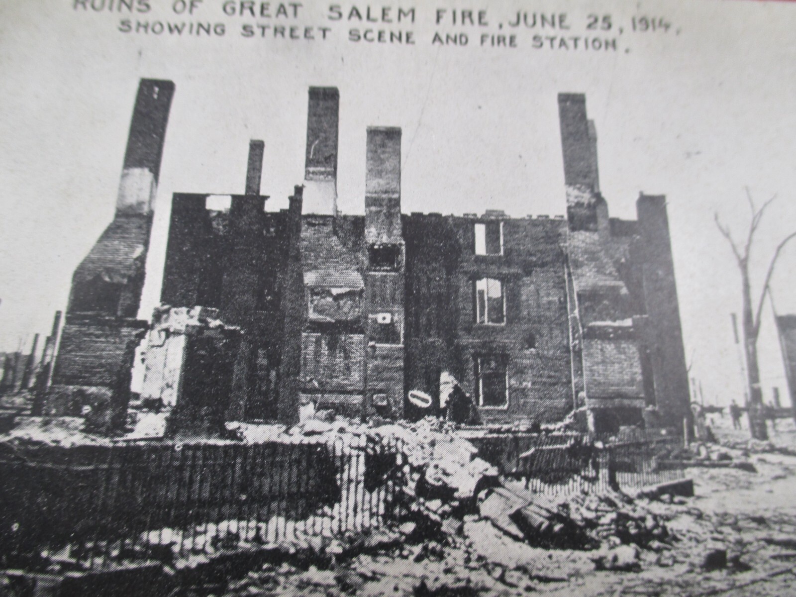 RPPC Great Fire of Salem MA 1914 Postcard - Fire Station- National ...