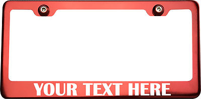 Britannic Font Personalized Custom Laser Engraved Red License Plate ...