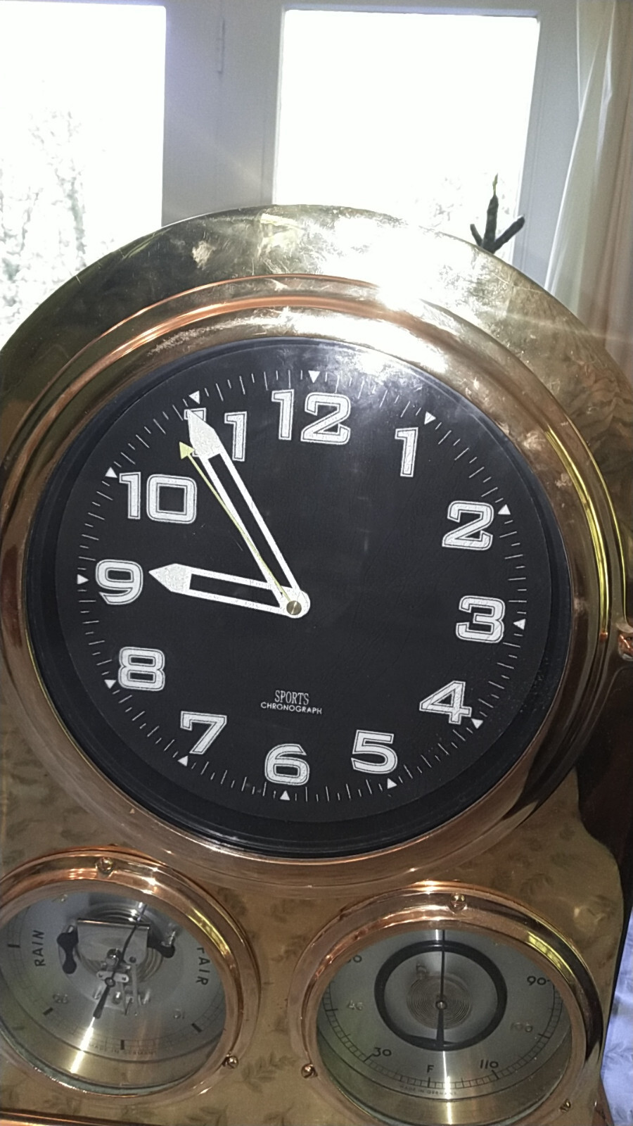 Steampunk Brass Clock Thermometer Barometer | eBay