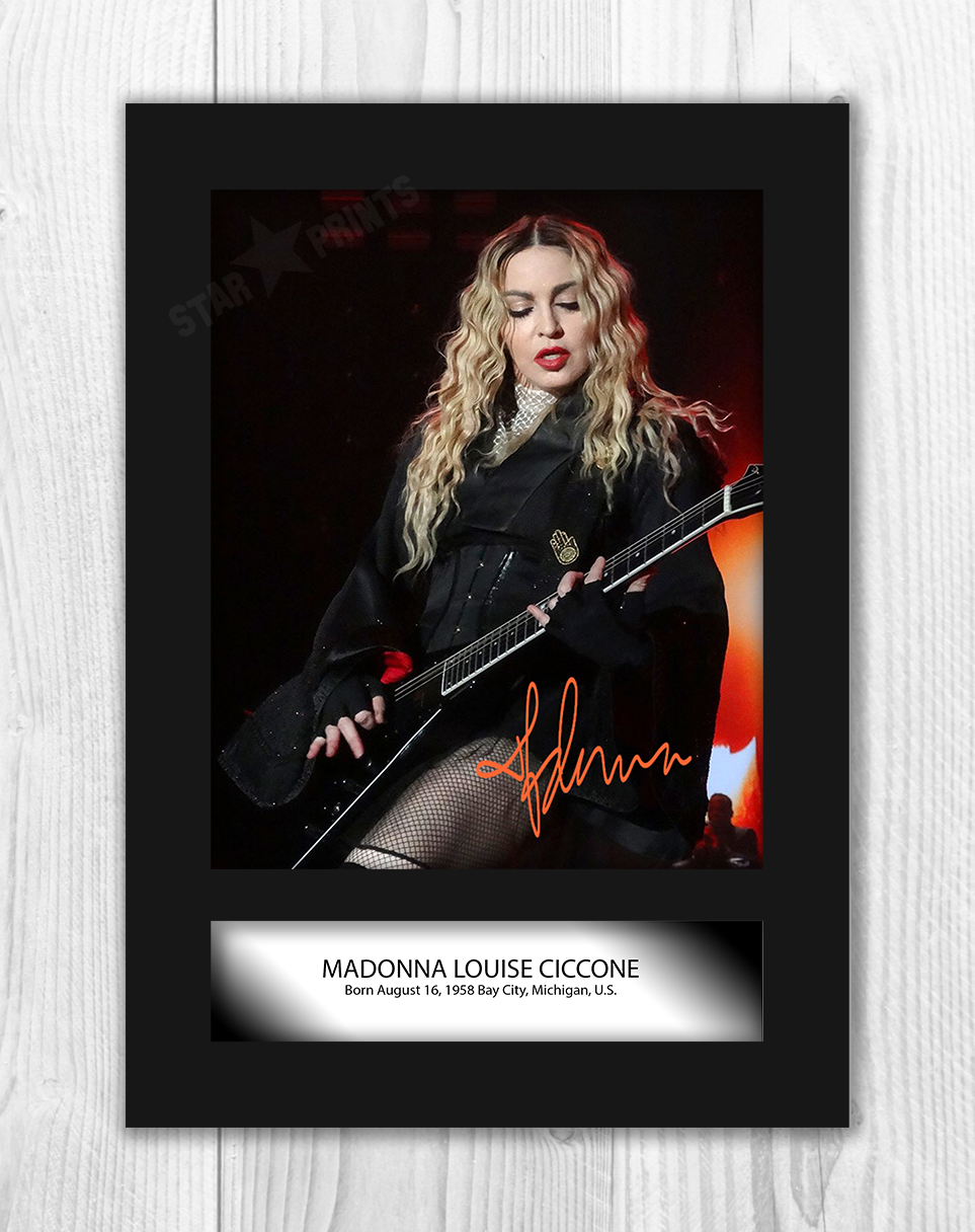 Madonna 2 A4 reproduction autograph photograph poster with choice of ...