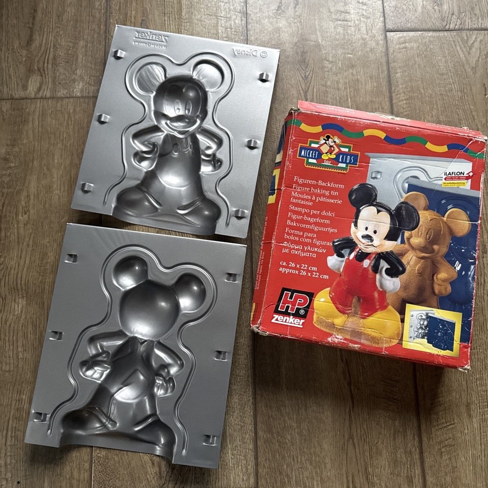 Vintage HP Zenker Mickey Mouse Shaped Figure Baking Tin - Non Stick ...