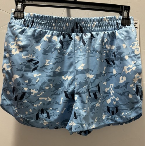 Messi Girls Logo Running Shorts NWT SZ M (7-8) Blue Geometric | eBay