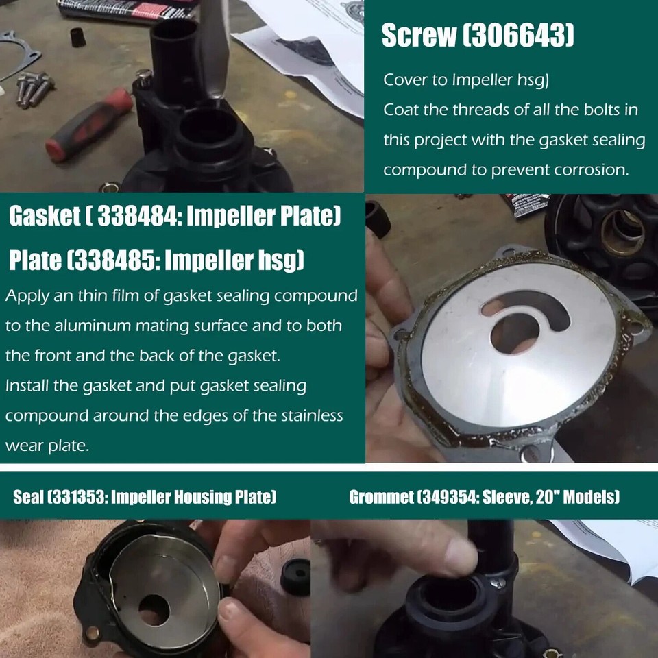 Water Pump Kit Fit Johnson Evinrude 90 115 150 200 225 250HP 5001595 ...