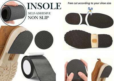 5cm Rubber Sole Heel Saver Toe Plates Boots DIY Glue on Shoe Repair ...