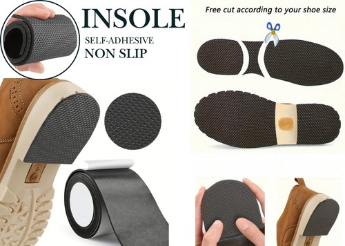 5cm Rubber Sole Heel Saver Toe Plates Boots DIY Glue on Shoe Repair ...
