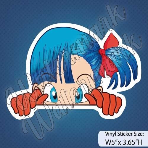 Dragon_Ball_V8_Peeking_Bulma_Anime_Decals_Stickers | eBay