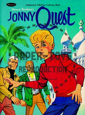 VINTAGE REPRINT - 1965 - JONNY QUEST COLORING BOOK - COMPLETE - ALL ...