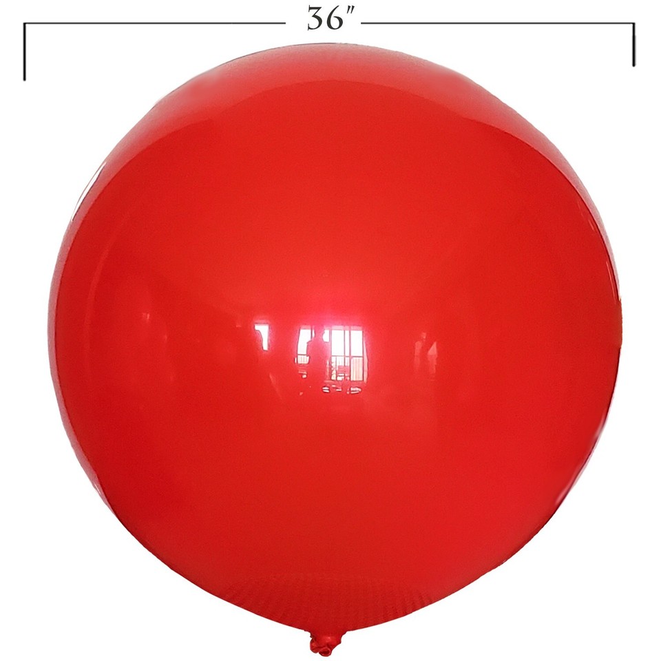 36' Inch Round 5 pcs Pack Thicken Latex Jumbo Balloons Baby Shower ...