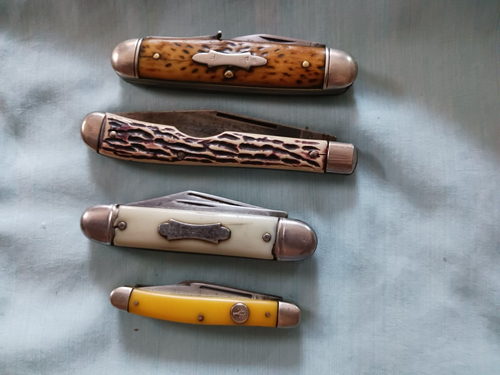 4 VINTAGE POCKET KNIVES BOKER 8388, 4 BLADE SCHRADE CUT CO , COLONIAL, COLONIAL | eBay