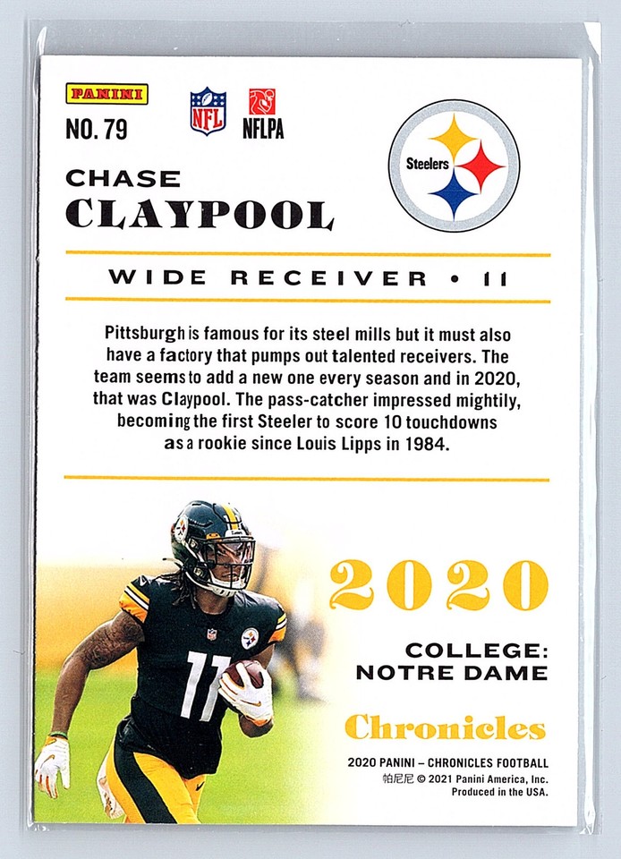 2020 Chronicles Chase Claypool Rookie #79 Steelers | eBay