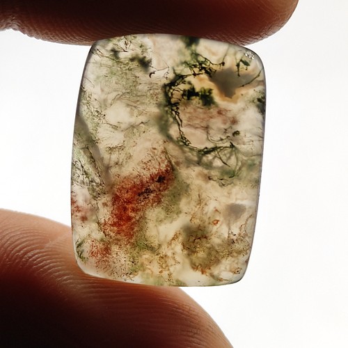 Green moss agate cabochon Rectangle shape gemstone for jewelry M6796 AU ...