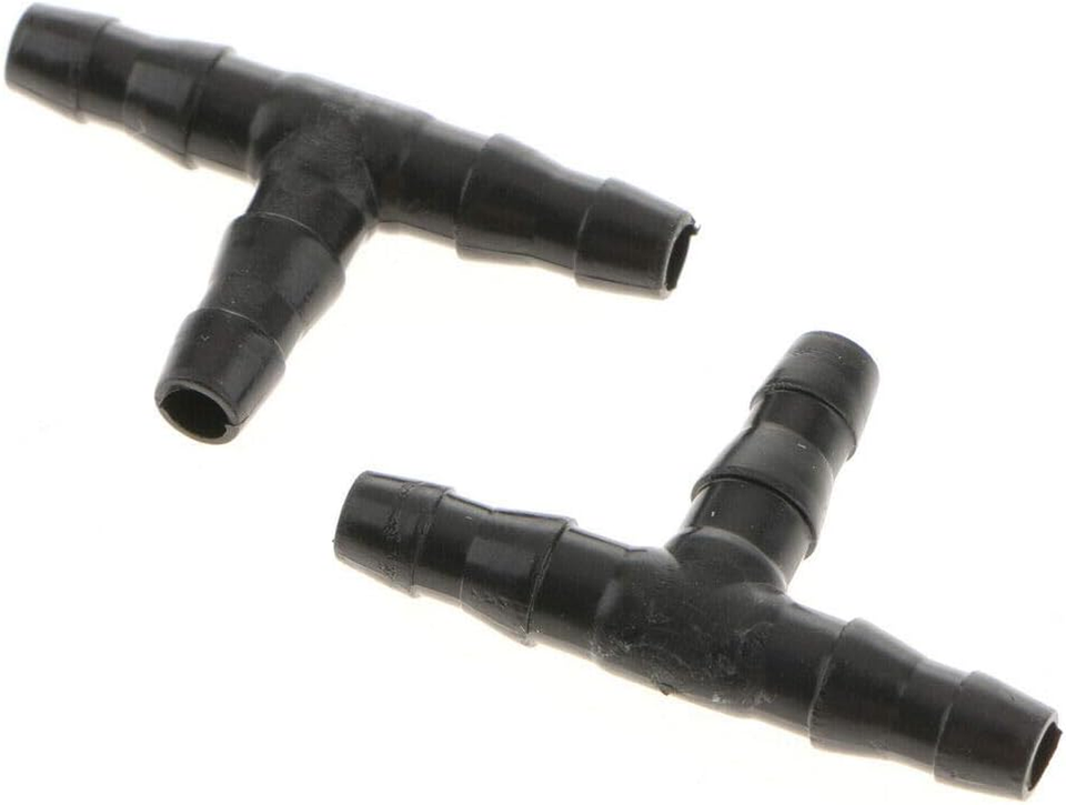 10PCS Micro Drip Irrigation System Dripper Tee Pipe Barb Hose Watering ...