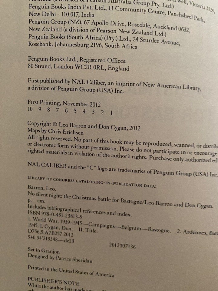 No Silent Night: The Christmas Battle for Bastogne by Barron, Leo ...