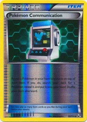 Lightly Played Reverse Holo 99/114 Pokemon Communication Black and ...