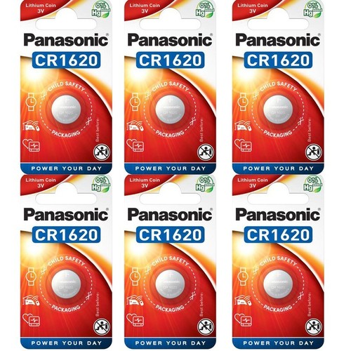 6 Pcs Panasonic CR1620 1620 Lithium 3V Coin Cell Battery | eBay