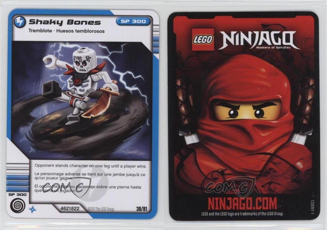 2011 Lego Ninjago - Masters of Spinjitzu Trading Card Game Shaky Bones ...