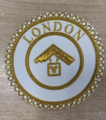 LONDON GRAND RANK APRON BADGE MASONIC REGALIA HAND EMBROIDERED | eBay