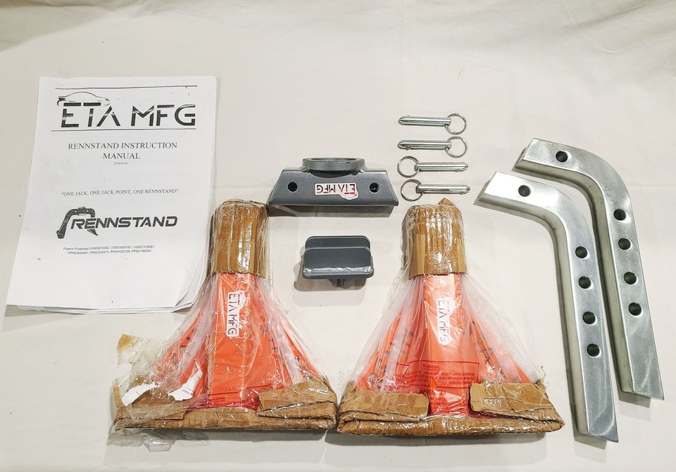 Rennstand Jack Stand 3-Ton ETA Manufacturing w/ Pinch Weld Adapter ...