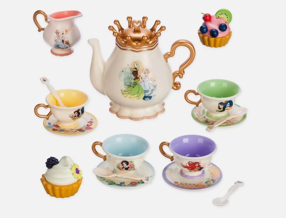 Disney Parks Princess Magical Tea Set Tiana w/ Sound 2025 Cinderella ...