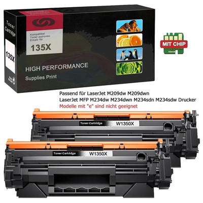 135X Toner Kompatible HP 135A W1350A LaserJet MFP M234dw M234dwn ...