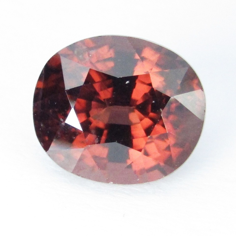 4.28Cts Lustrous Natural Pinkish Red Zircon Oval Cut Gemstone From ...