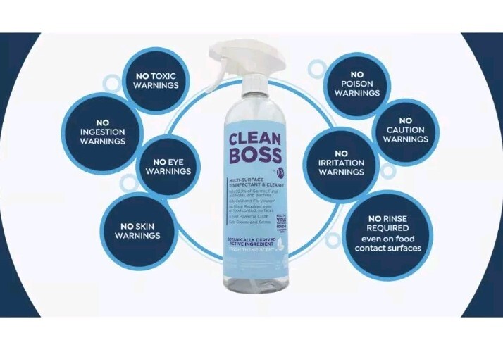 Clean Boss by Joy Multi-Surface Disinfectant & Cleaner 4 Pack-24 oz ...