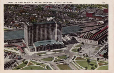 Michigan Central Terminal Detroit MI 1920s Train RPPC Photo Postcard ...