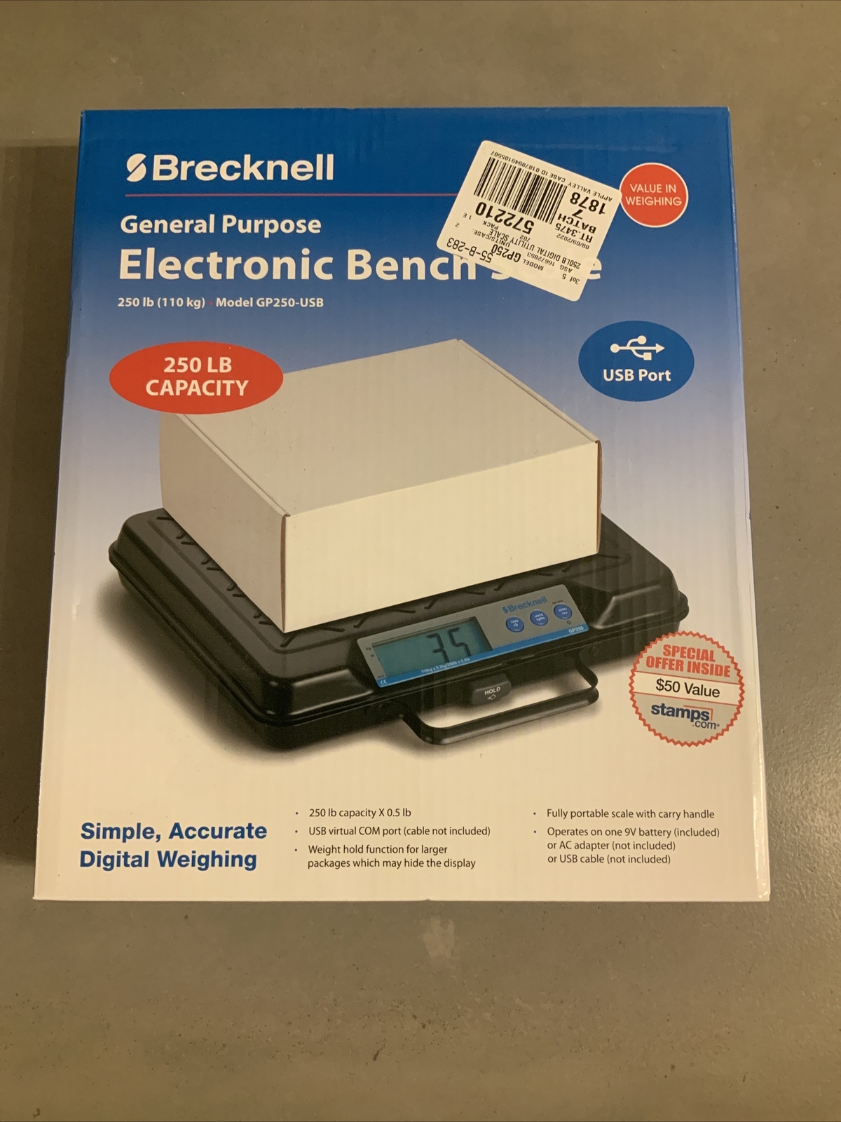 BRAND NEW Brecknell Electronic Bench Scale 250lb Capacity Shipping | eBay