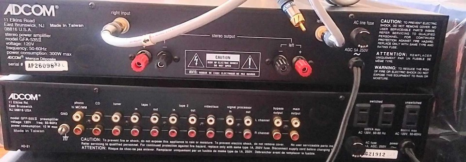 Adcom 3 Units GCD-600 5 disc CD Changer, GFA 535 Amp and GFP 555ll | eBay