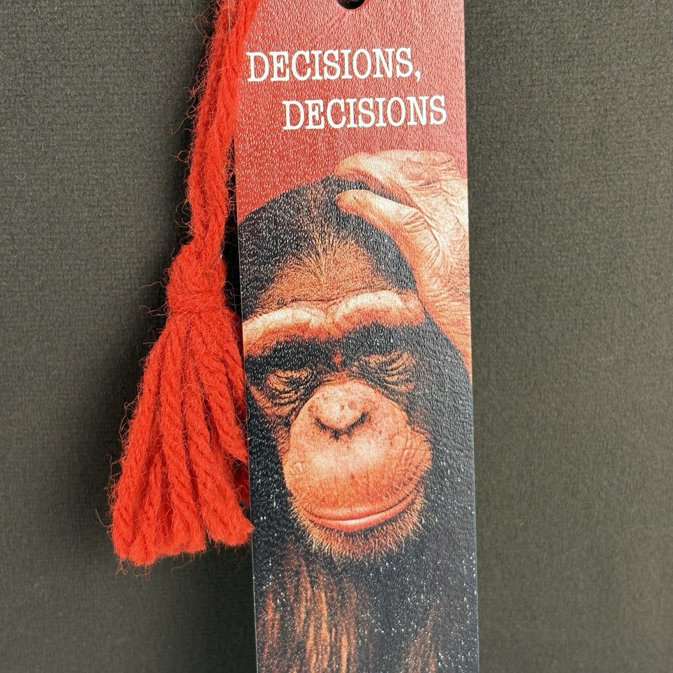 Vtg 1978 Monkey Thinking 'Decisions' Chimpanzee Ape Animal Antioch ...