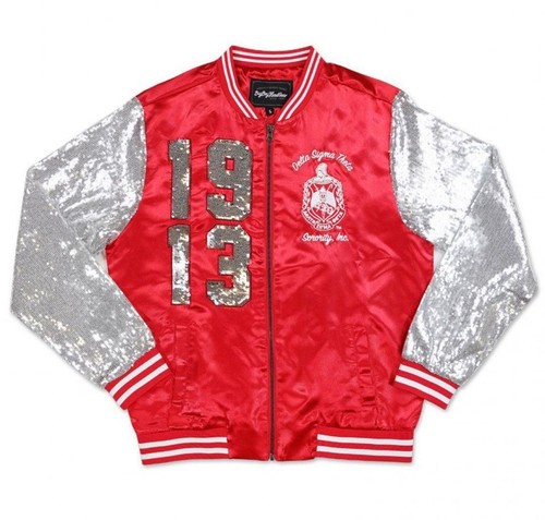 Delta Sigma Theta M3 Satin Sequin Jacket Red | eBay