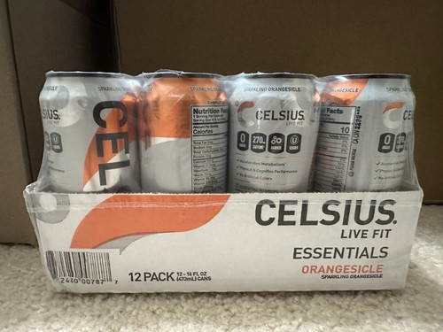 CELSIUS ESSENTIALS, Sparkling Orangesicle, Energy Drink 16 Fl Oz (Pack of 12) | eBay