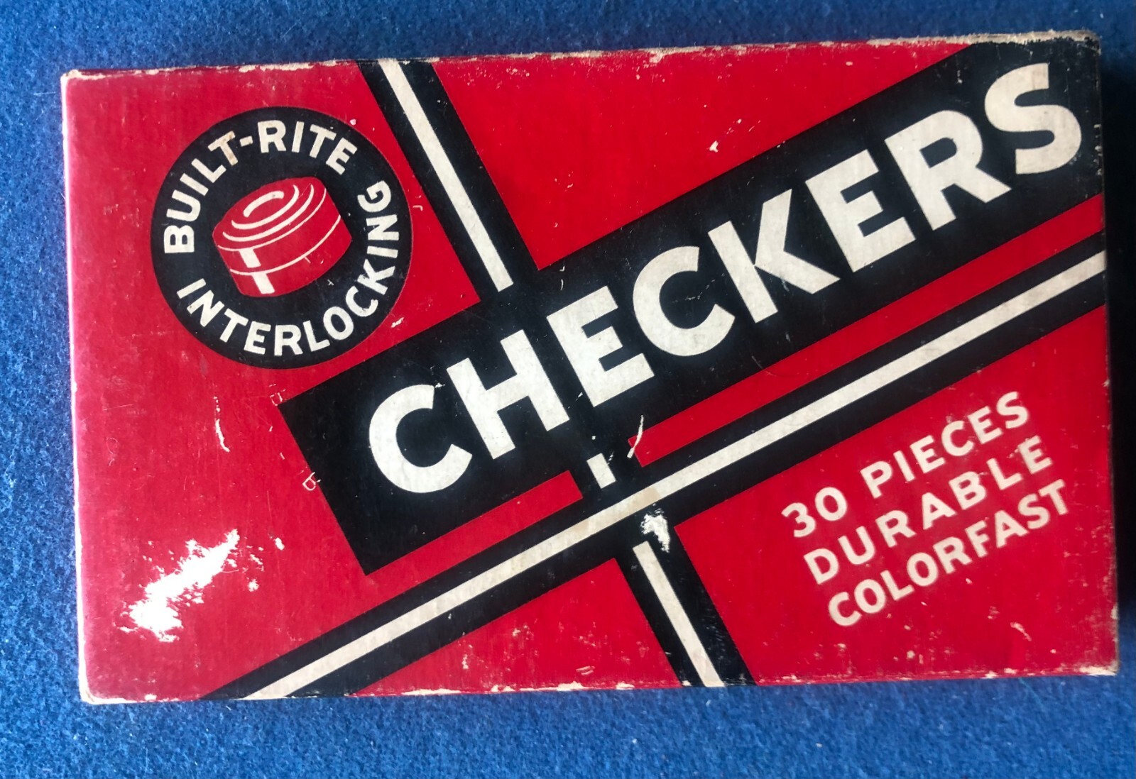 Vintage Game Checkers Not Wood Heavy Interlocking Set Built-Rite Toys ...