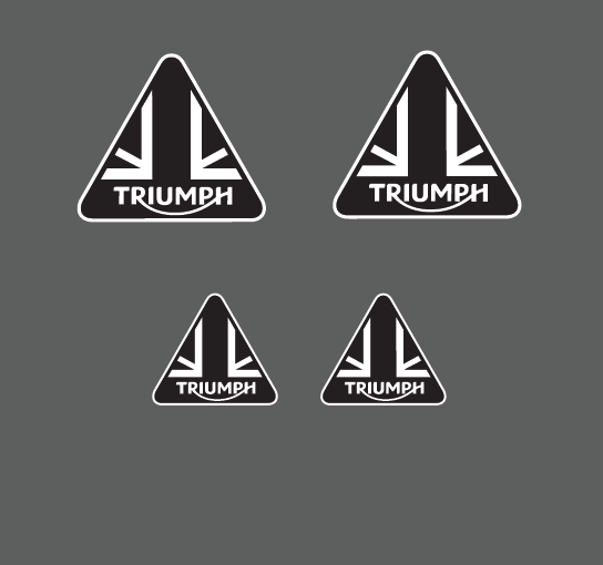 4 adesivi TRIUMPH - moto stickers daytona 675 speed street triple tiger ...