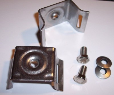 2 STAINLESS STEEL ROAD STREET SIGN MOUNTING BRACKETS BAND HARDWARE USA ...