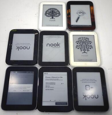 Lot 8 Barnes & Noble BNRV300& BNRV500 Nook GlowLight 6" eBook Reader | eBay