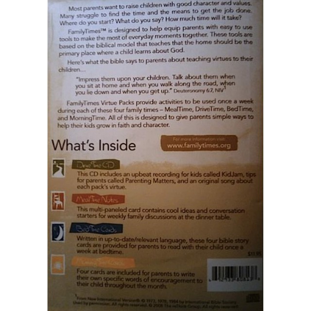 Family Times Vol. 4 Gratitude Drive Time CD Cards Notes 2008 Bible ...