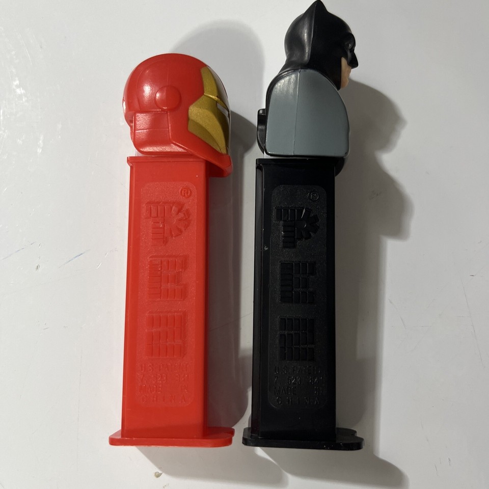 PEZ Candy Dispenser Marvel/DC Iron Man and Batman Preowned | eBay