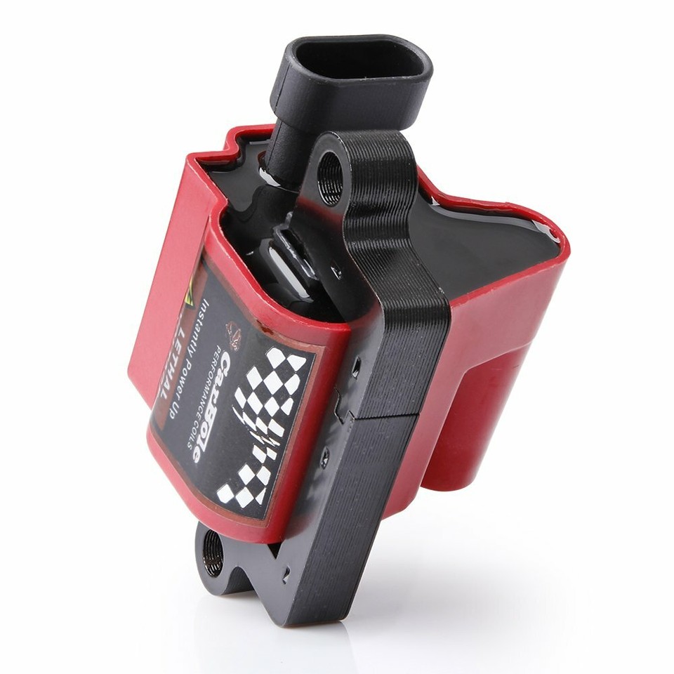 8 Spark Plugs & 8 Red Square Ignition Coils For Chevy for LS2 LS4 LS7 ...