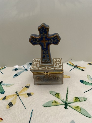 Cross Trinket Box No Trinket 4 1/2 Inches | eBay