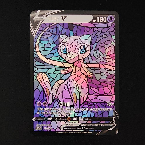 Pokemon Mew Stain Glass Custom Made Fan Art Holo | eBay