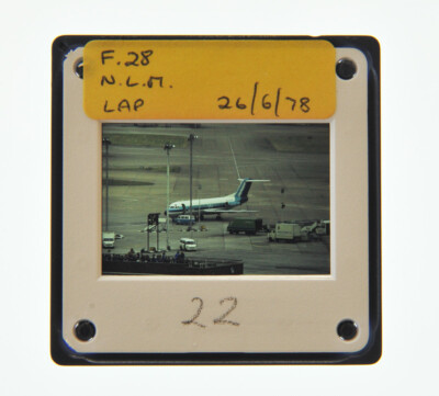 35MM SLIDE AIRCRAFT 1978 FOKKER F-28 FELLOWSHIP NLM CITYHOPPER AT ...