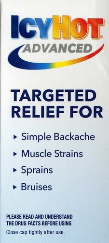 Icy Hot ADVANCED RELIEF • PAIN RELIEVING CREAM Extended Relief Formula ...