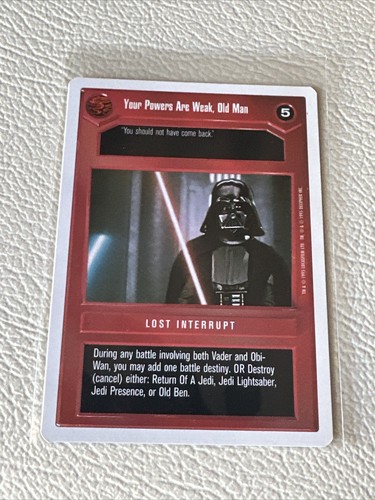 Star Wars CCG Your Powers Are Weak, Old Man Premiere White Border | eBay