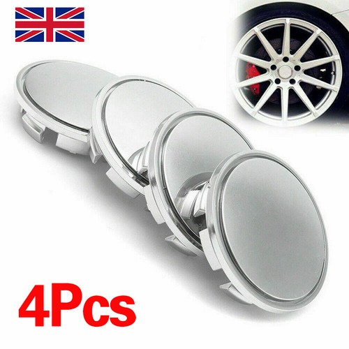 4Pcs Silver ABS 65mm Universal Car Wheel Centre Hub Cover Center Rim ...